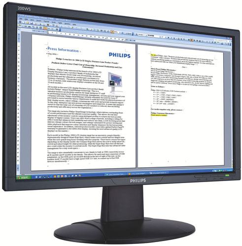 Philips 200WS 20 Monitor Widescreen 16:10