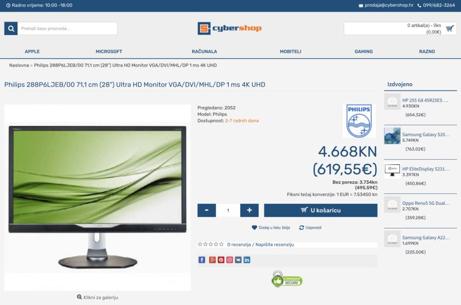 Philips Brilliance 288P 4K Ultra HD LCD monitor