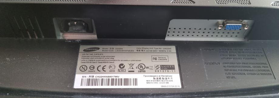 Samsung SyncMaster 2233 FullHD 1920x1080 monitor