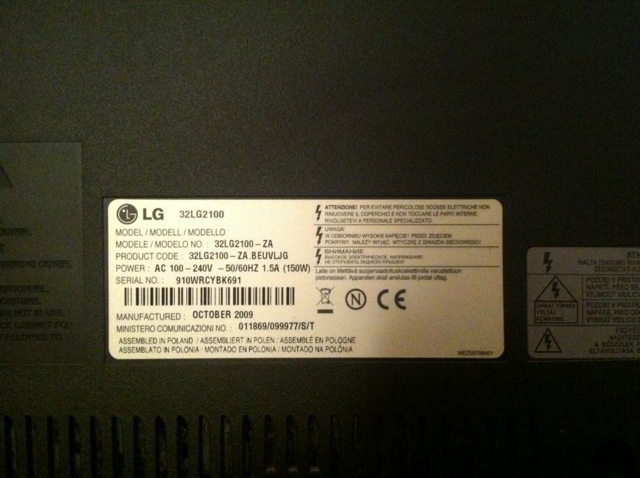 LCD LG 32/82cm - 32LG2100