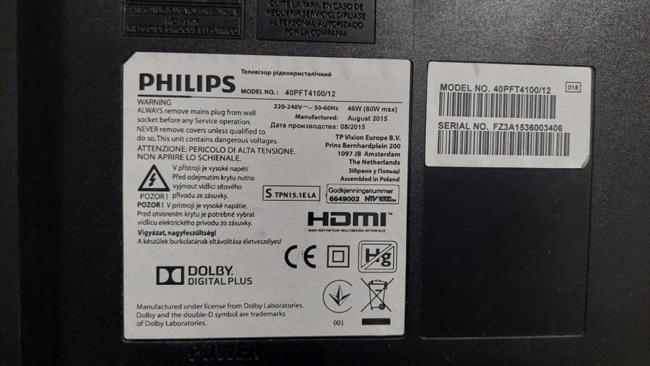 Philips tv + digitalni prijemnik