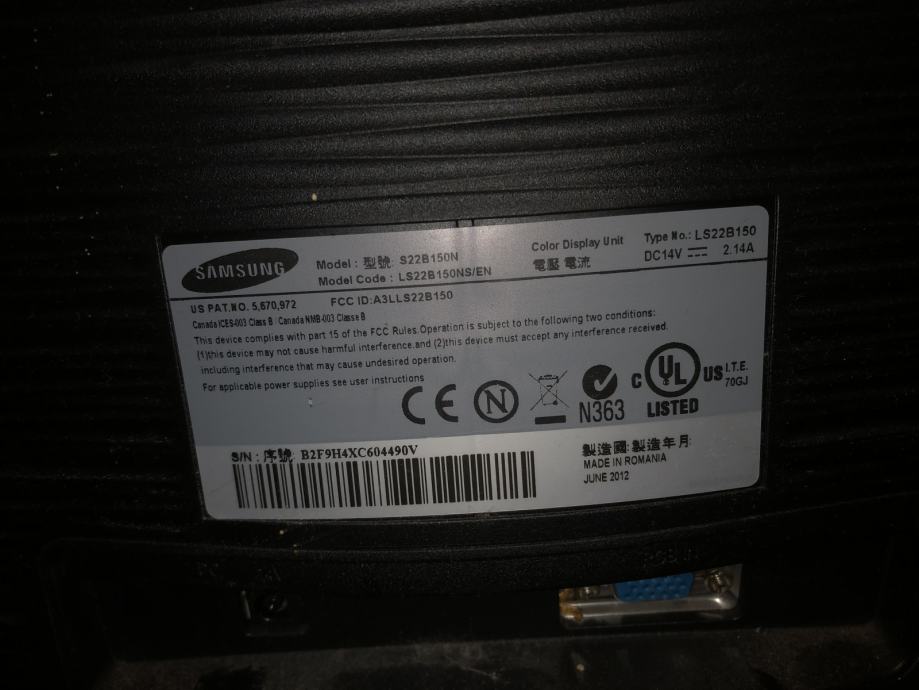 22 S22B150N Full HD LED Monitor