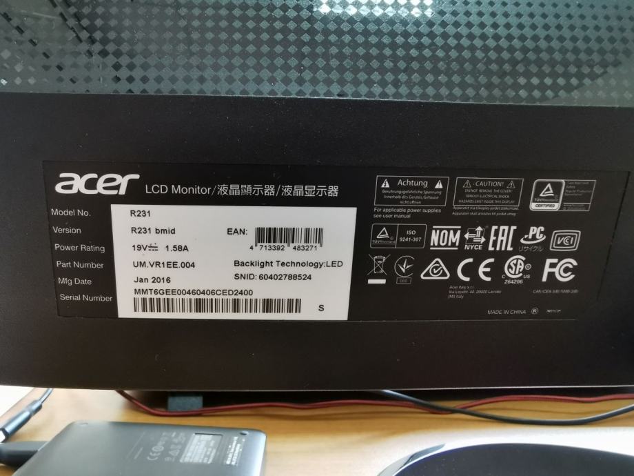 Acer R231 LED monitor 23 FULL HD