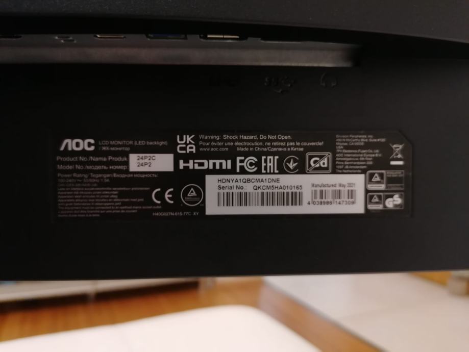 AOC 24P2C USB-C monitor