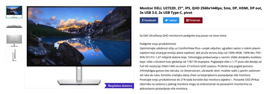 Monitor DELL U2722D