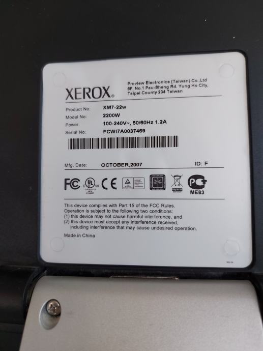 Monitor Xerox 22