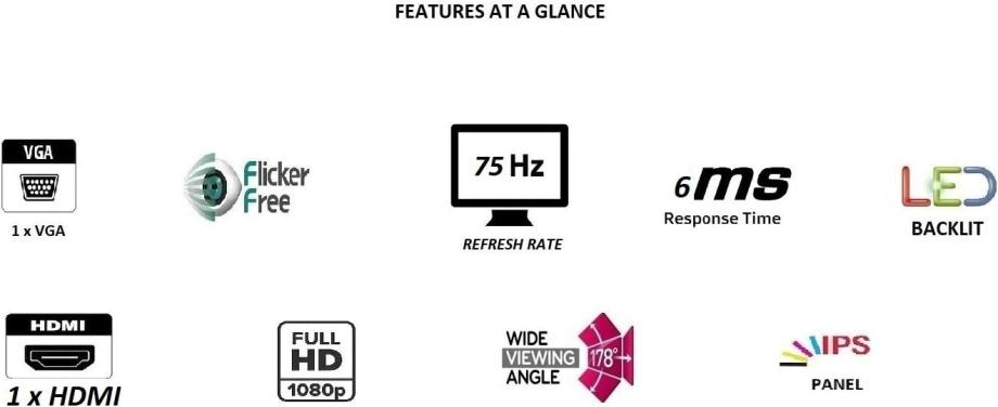 Prodajem Dell 27 SE2717H/HX, 1920x1080, 75Hz, AMD FreeSync