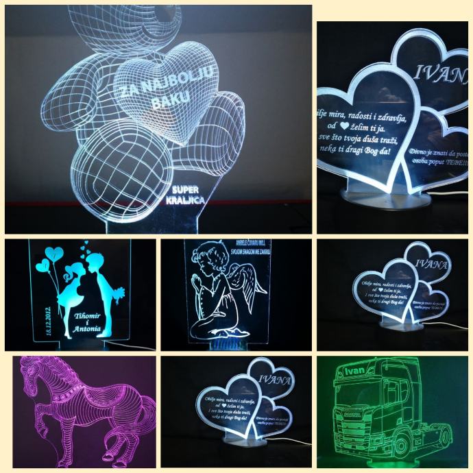 LED LAMPE - NATPIS PO ZELJI!
