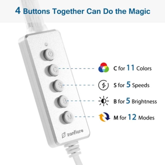 Magic LED traka Zanflare 2m 60 LED RGB USB - NOVO