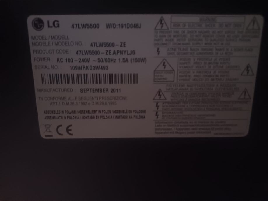 47 Cinema 3D LED Plus TV with Smart TV s ekstra setom naočala