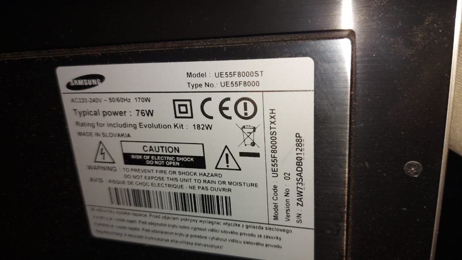55 F8000 Serija 8 Smart 3D Full HD LED TV