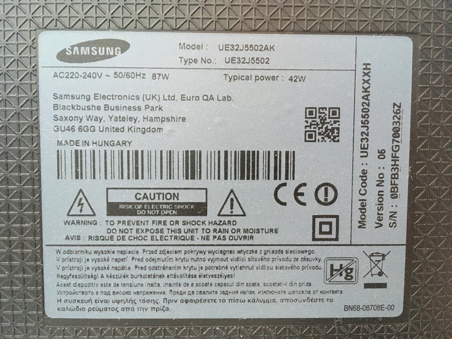 LED TV Samsung UE32J5502AK