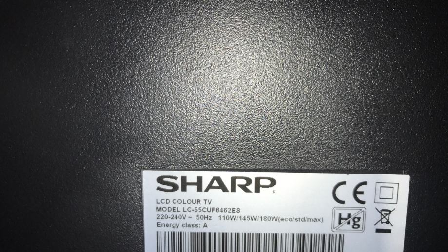Led TV Sharp Model 140 cm Lc-55CUF8462ES, T2,wifi,youtube,jamstvo,rate