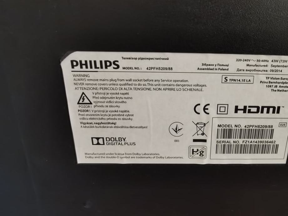Philips 42PFH5209/88 107 cm LED Full HD tv ambient light