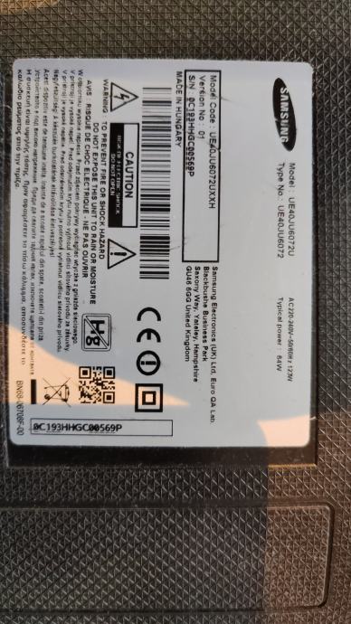 SAMSUNG UE40JU6072U (ostecen display)