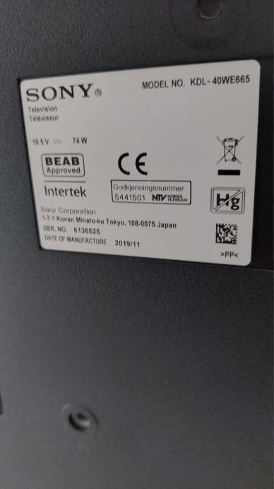 Sony televizor KDL-40WE665