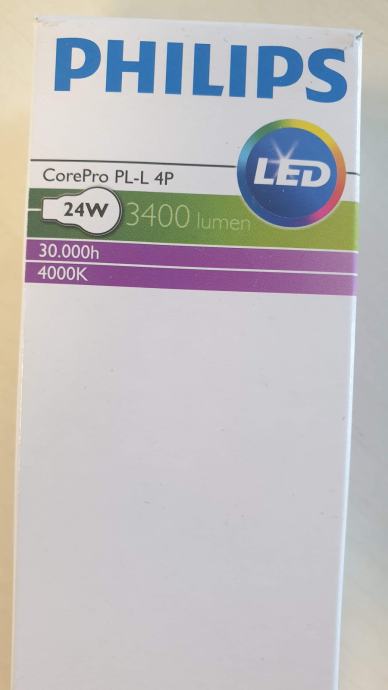 LED žarulja PL-L 4P 24W 2G11 4000K 3400lm, Philips