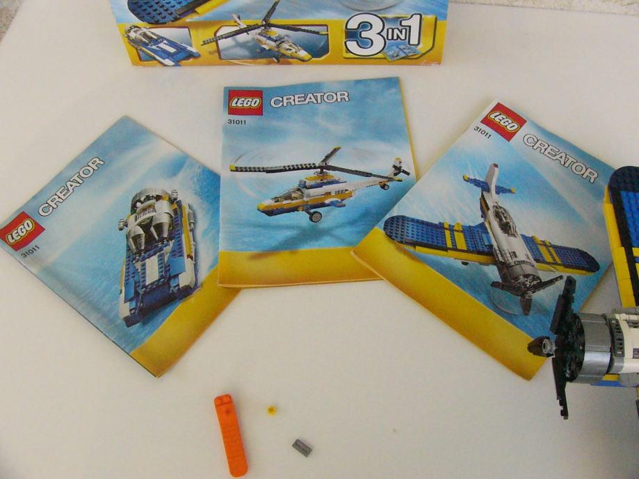 Lego 31011 creator 3 u 1 / avion , helikopter i gliser