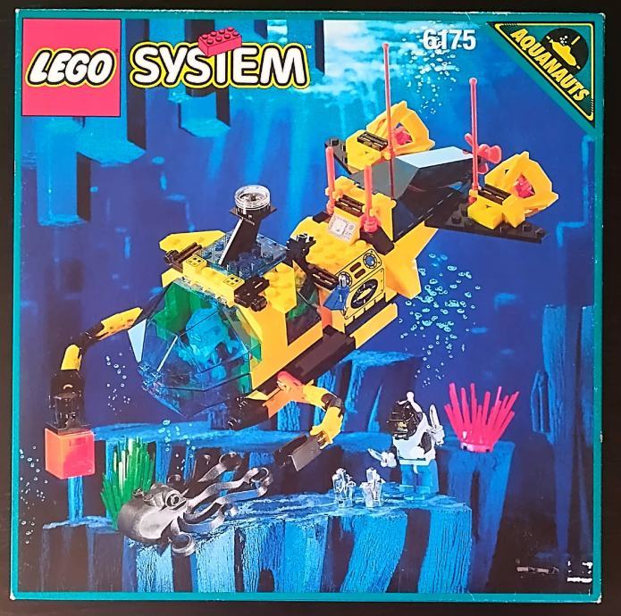 Lego kocke, set 6175 - Crystal Explorer Sub, morska tema, godina 1995.