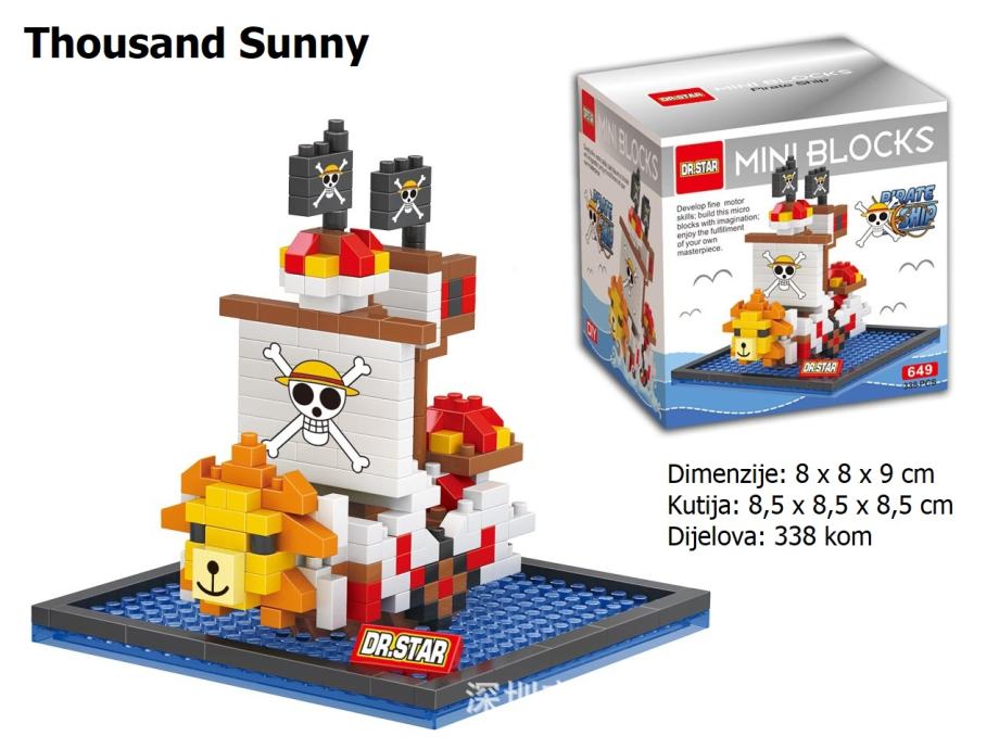 ONE PIECE brod LEGO stil mini figurice Thousand Sunny / Going Merry
