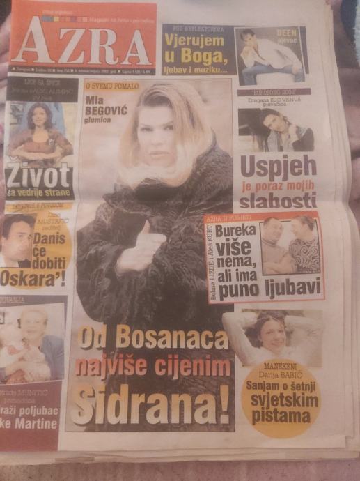 AZRA MAGAZIN 2002 GODINA STORY MIA BEGOVIC