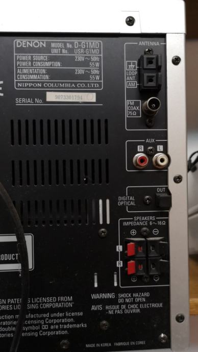 Hifi linija DENON D-G1MD