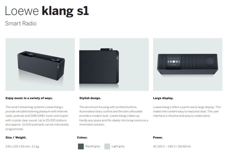LOEWE klang s1 **Smart Radio**
