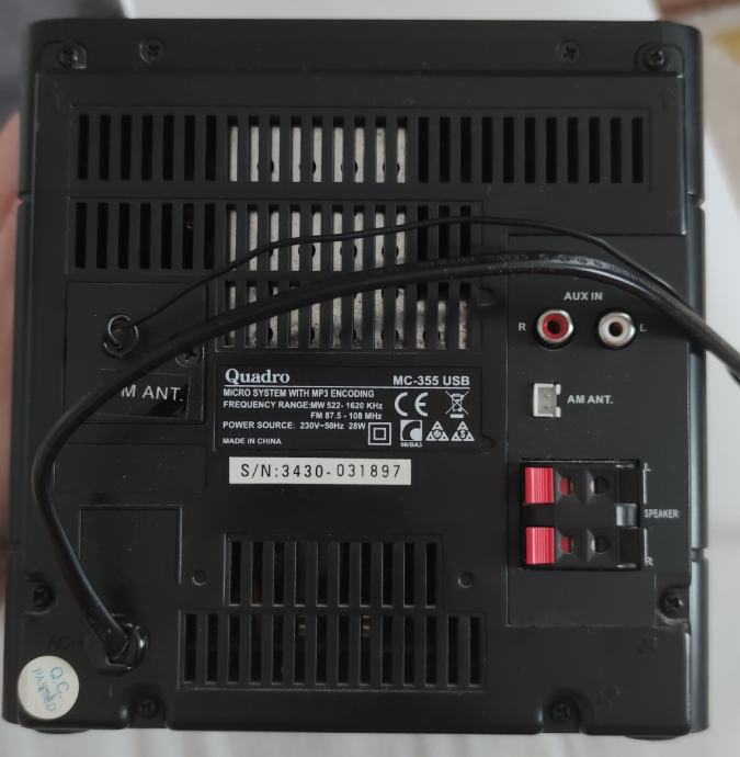 MINI-HIFI digitalna LINIJA Quadro MC355-USB