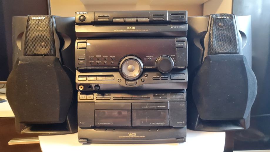 Muzička linija Sony RX70 sa zvučnicima - neispravna