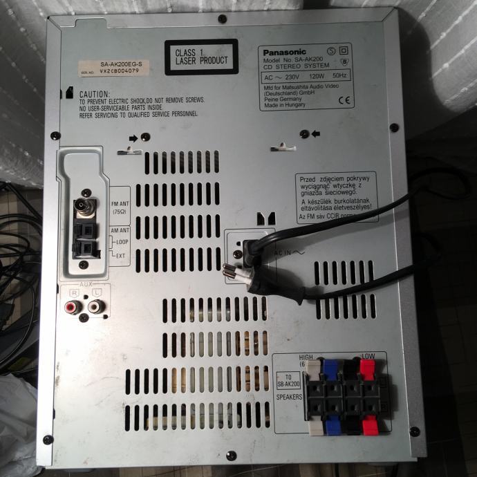 Panasonic SA-AK200 linija / greška kod uklj. / bez zvučnika