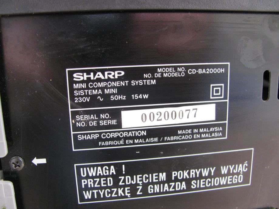 sharp cd-ba2000 glazbena linija