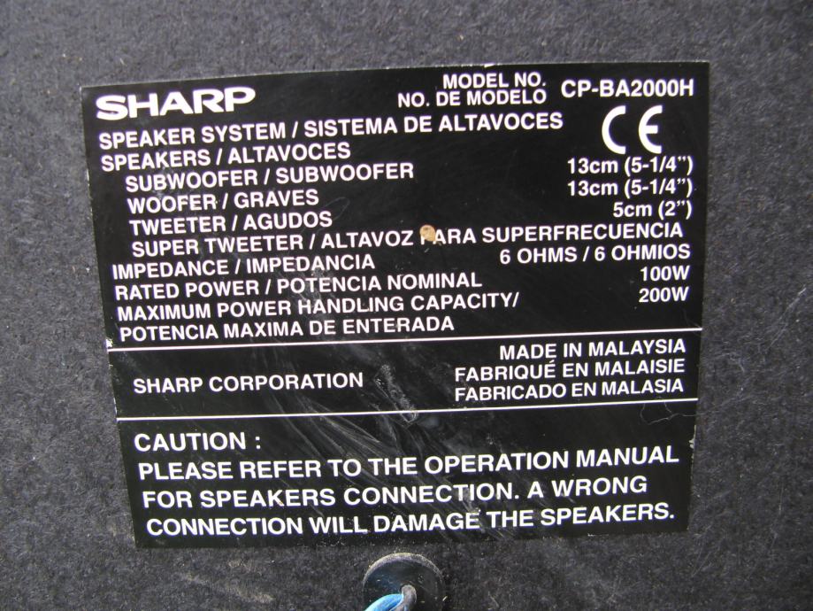 sharp cd-ba2000 glazbena linija