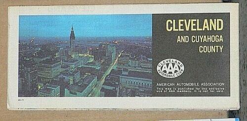 1988 AAA Cleveland Cuyahoga County Ohio City Street Travel Road Map~Bo