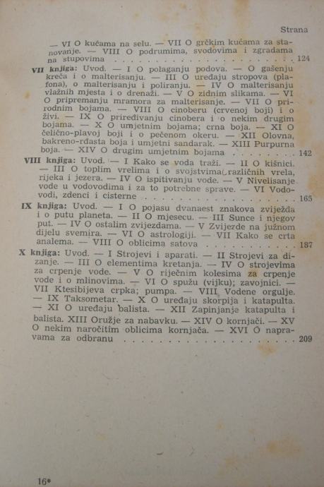 O ARHITEKTURI - Vitruvije