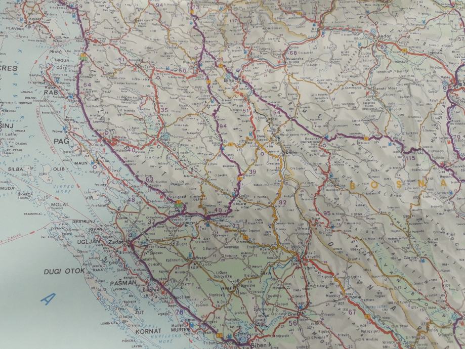 Auto karta Jugoslavije 1975.