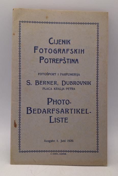 Cijenik fotografskih potrepština / Photo-Bedarfsartikel-Liste