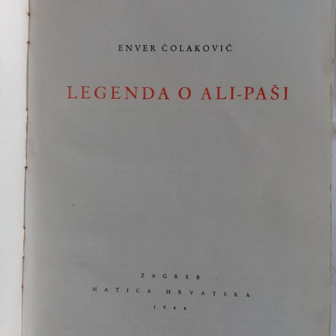 ENVER ČOLAKOVIĆ, Legenda o Ali-Paši