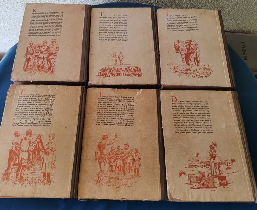 KNJIGA TARZAN I-VI-E.R. BURROUGHS-EPOHA ZAGREB 1964./1965. godina