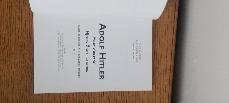 Langer Walter: Hitler: Hitler. Psihološki profil.