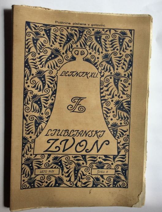 LJUBLJANSKI ZVON, STARI ČASOPIS, 1921., ŠTEVILKA 9