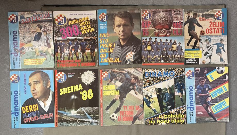 NK DINAMO ZAGREB - LOT OD 10 KOMADA REVIJA III