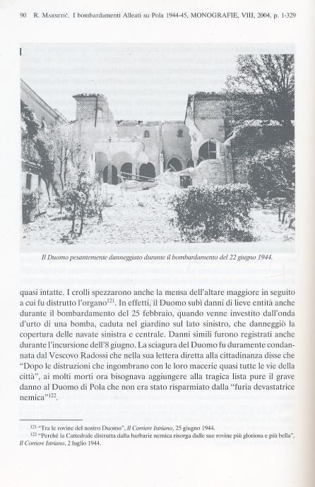 Raul Marsetič I bombardamenti alleati su Pola 1944-45 PULA