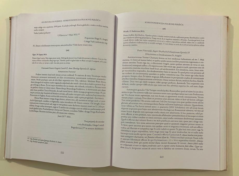 Rudolf Barišić Od Pečuha do Fojnice Korespondencija Fra Bone Perišića