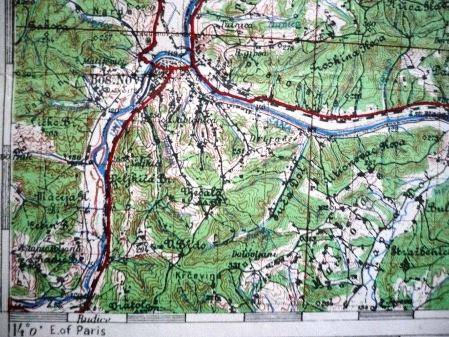 SISAK VOJNA TOPOGRAFSKA KARTA WAR OFFICE 1943