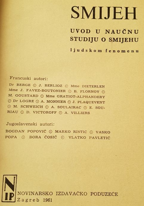 SMIJEH Uvod u naučnu studiju o smijehu, ljudskom fenomenu