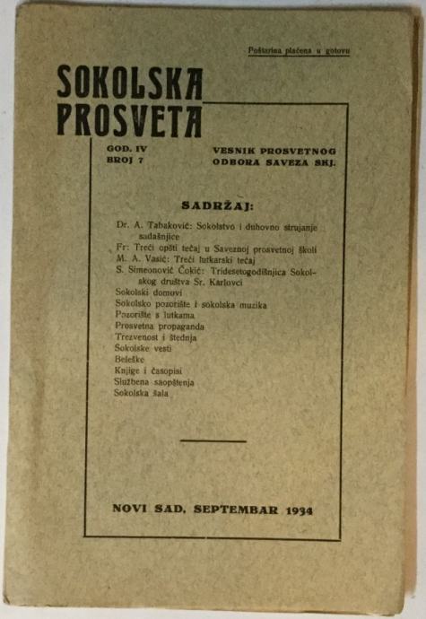 Sokolska prosveta 7/1934.