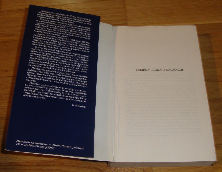 Tanja perić Polonijo Tanahna galija Usmena lirika u Dalmaciji