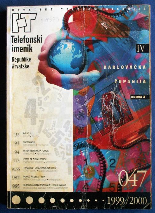 TELEFONSKI IMENIK REPUBLIKE HRVATSKE 1999/2000 Karlovačka županija