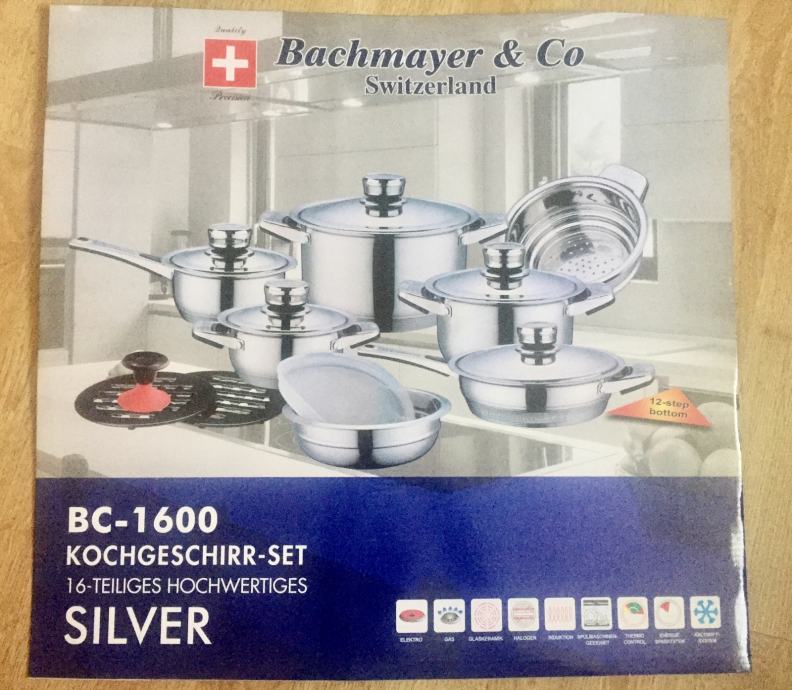 Bachmayer Solingen 16-dijelni paket posuđa + poklon Novi set od 4 noža