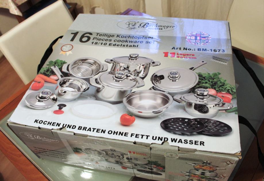 Bachmayer Solingen set posuđa 16 i 17 kom - NOVO POVOLJNO